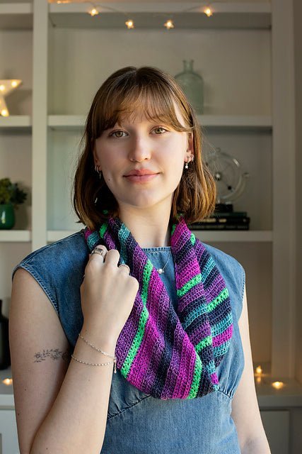 Aurora Borealis Cowl Kit - Lamb Good Fibers - Kits - Knotty Lamb